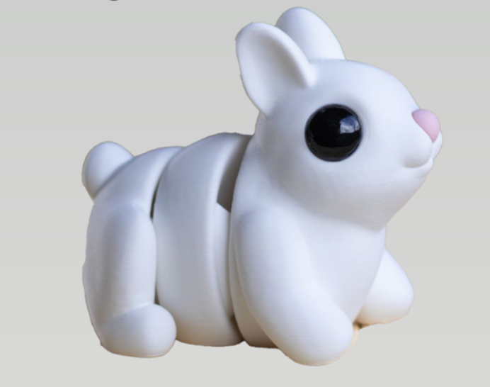 Bunny - Articulating Tiny 3D Printed Fidget Toy, Sensory Bulk Gifts fo ...